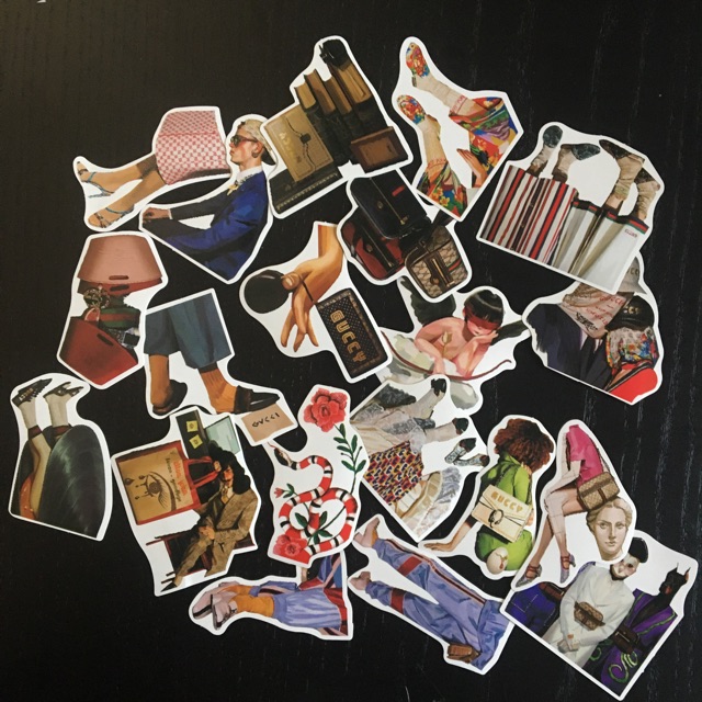 50pcs GUCCI fans Vinyl Decal Stickers bomb for laptop luggage motorbike ...