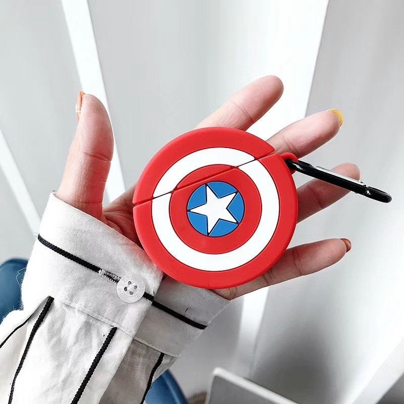 สร้างสรรค์ 100 Marvel Captain America Shield airpods เคสป้องกัน Apple ...