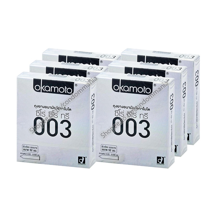 ถุงยางอนามัย Okamoto 003 6 กล่อง (12 ชิ้น) - condommania - ThaiPick