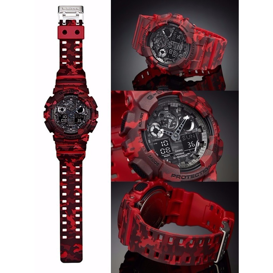 WatchHOTต้นฉบับG-SHOCK GA100 CAMOUFLAGE SERIES RED (OEM) JapanCacio ...