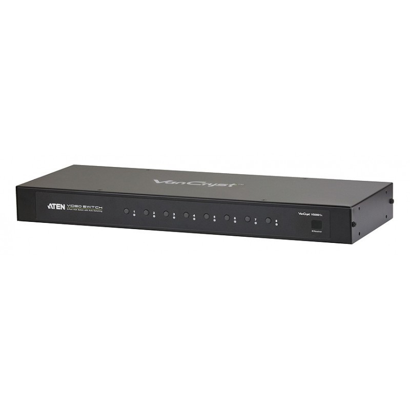 8-Port VGA Switch with Auto Switching with IR Remote อุปรณ์สลับสัญญาณ ...