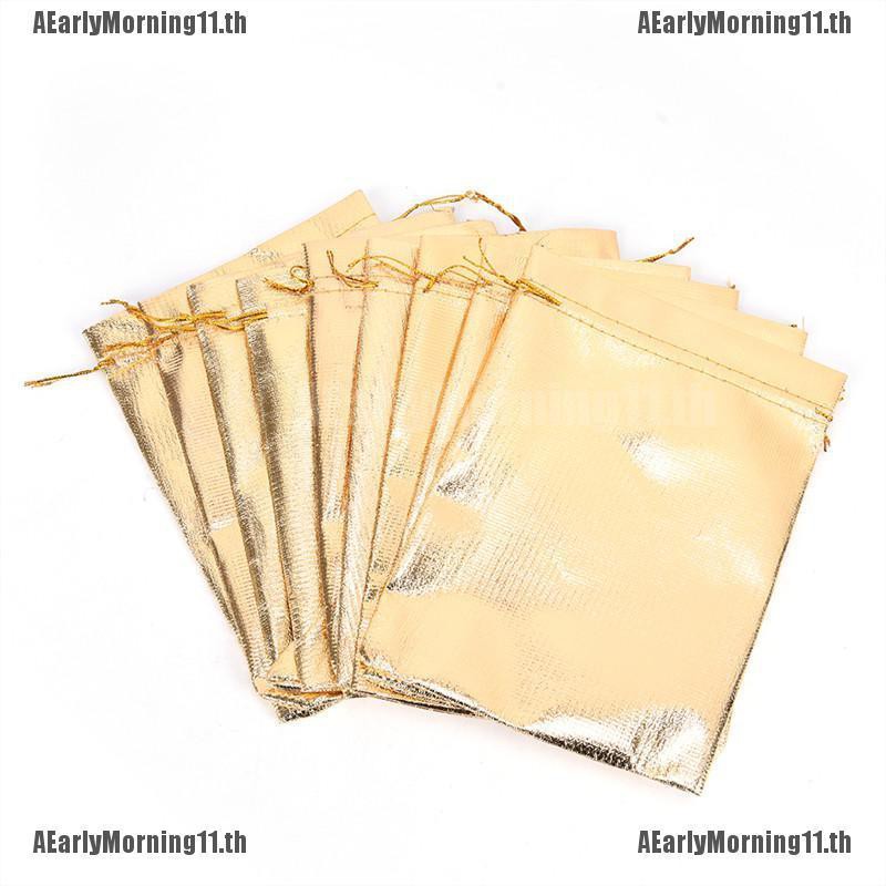 COD[AEarly]10PCS Wedding Drawstring Pattern Organza Party Gift Bags ...