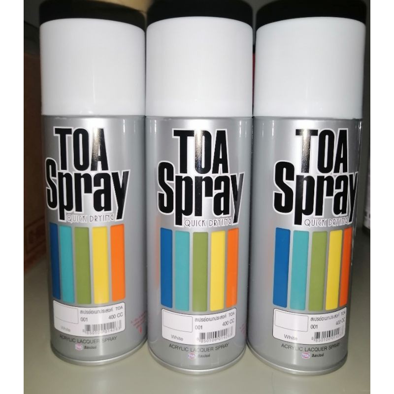 TOA สีสเปรย์อเนกประสงค์ มีหลายสี (ดูสีที่ตัวเลือก) ทีโอเอ สีขาว สีดำเงา ...