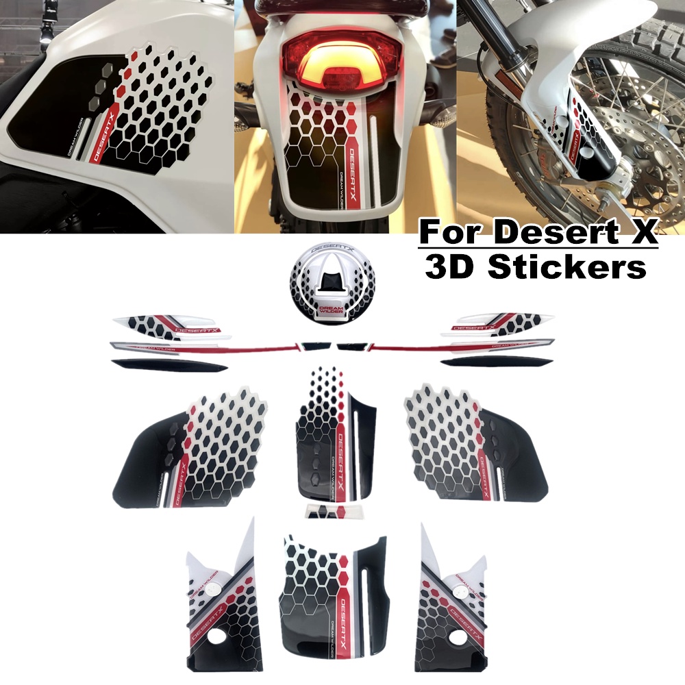 For Ducati Desert X DesertX 2022 2023 Motorcycle Fuel Tank 3D Sticker ...