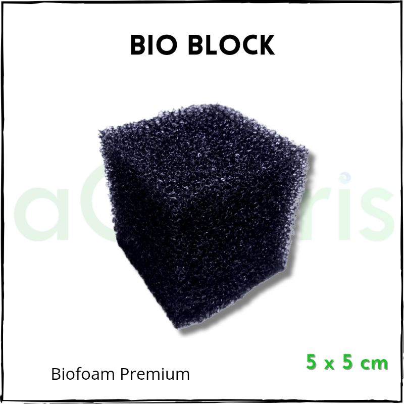 Bio BLOCK โฟมกรองบ่อน้ํา สีดํา ขนาด 5 X 5 ซม. - aquarisce.th - ThaiPick