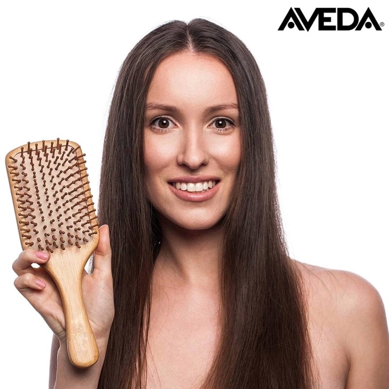Aveda wood Comb แปรงหวีผมบำรุงเส้นผมหนังศรีษะ New-Avada สี Bamboo Wood ...