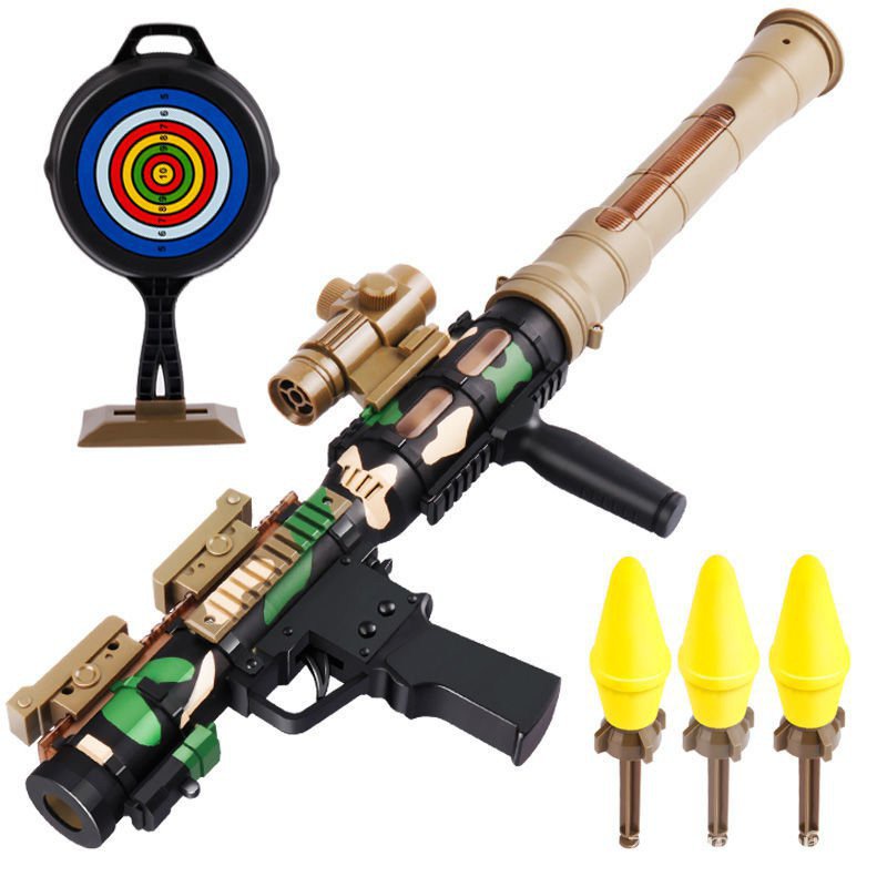 toy gun Soft bullet gun Boy toy Children's Bazooka Toy Rocket Laucher ...