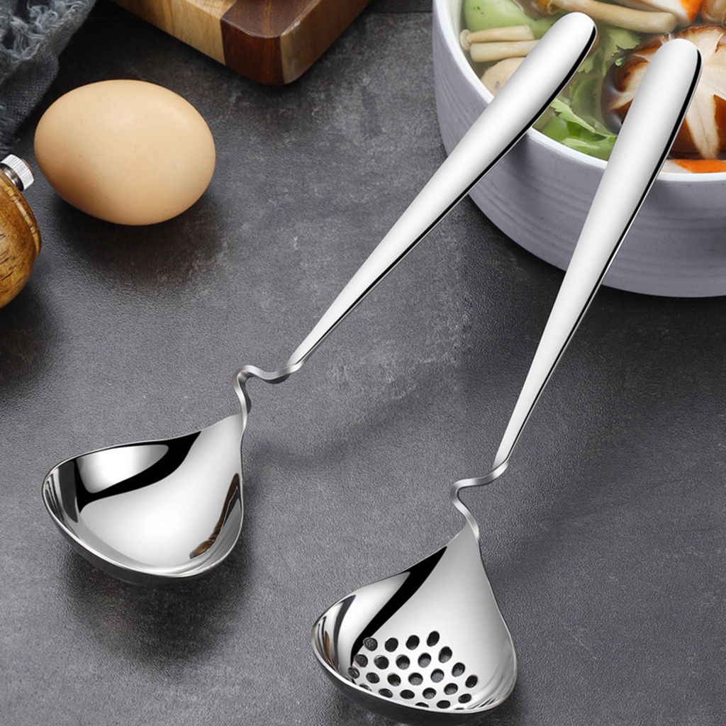 REBUY Multifunction Serving Spoon Fondue Tableware Soup Ladle Long ...