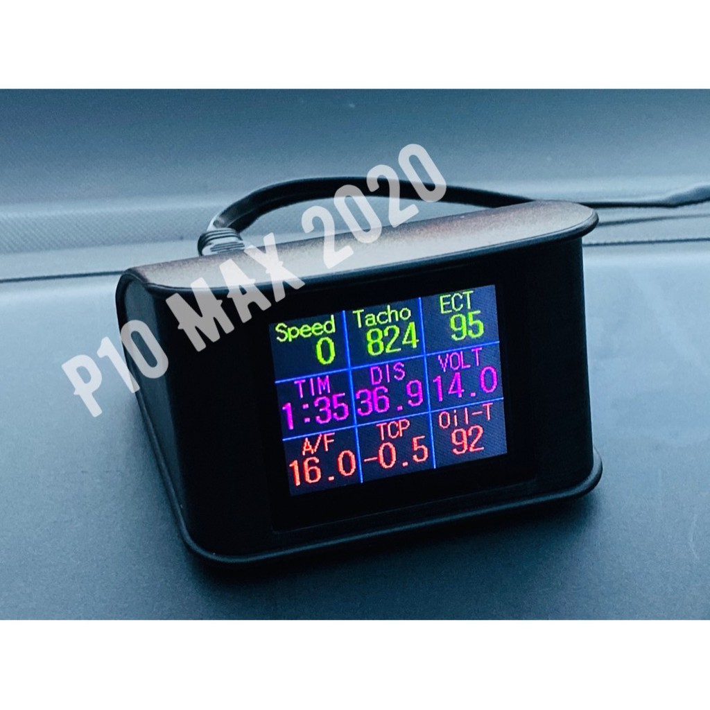 OBD2 P10 MAX ™ ใหม่ +แสดง9ค่า +ข้อความเตือนปัญหา สมาร์ทเกจ เกจวัด ความ ...