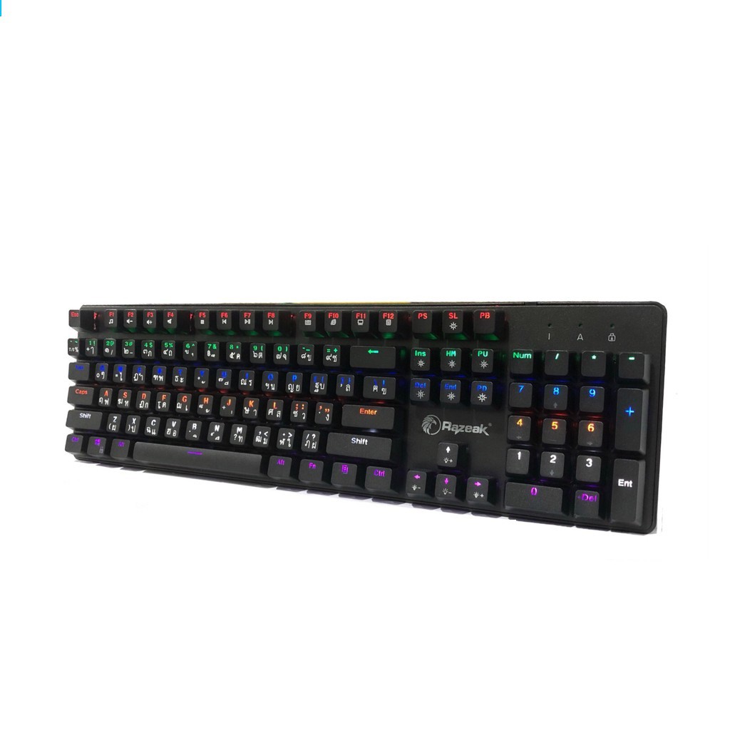 Razeak RK-X09 Panther Mechanical Gaming Keyboard Metal Blue Switch ...