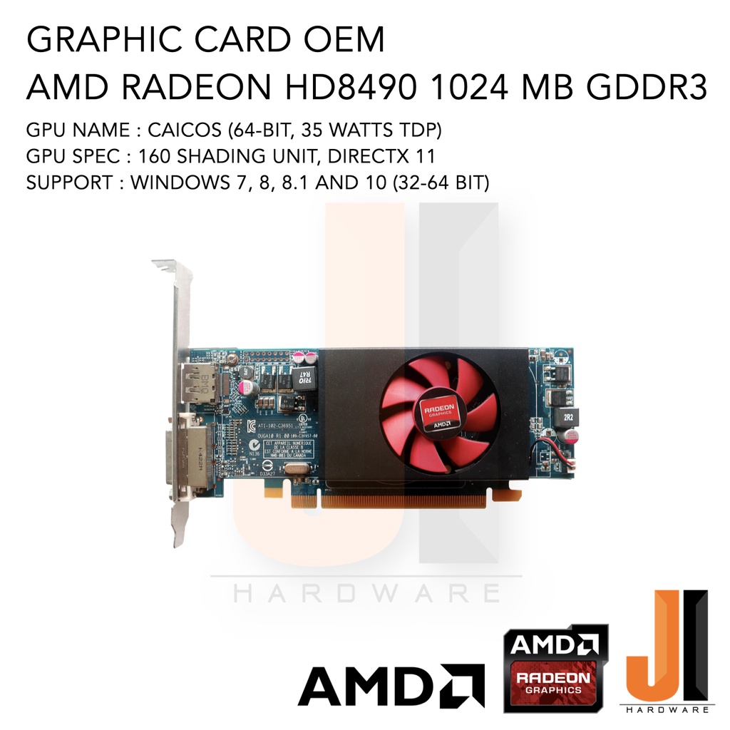 Graphic Card AMD Radeon HD 8490 1024MB 64-Bit GDDR3 OEM (สินค้ามือสอง ...