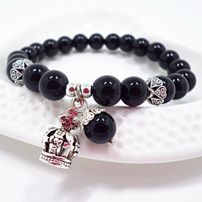 OUYOU สร้อยข้อมือ ลายตาแมวนำโชค สีม่วงธรรมชาติ - ouyou.my.th - ThaiPick