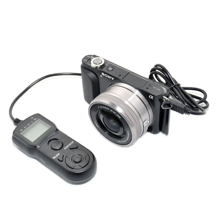 JJC TM-F2 LCD Timer Remote Control for Sony A7, A7II,A7III, A7R II,A7S ...