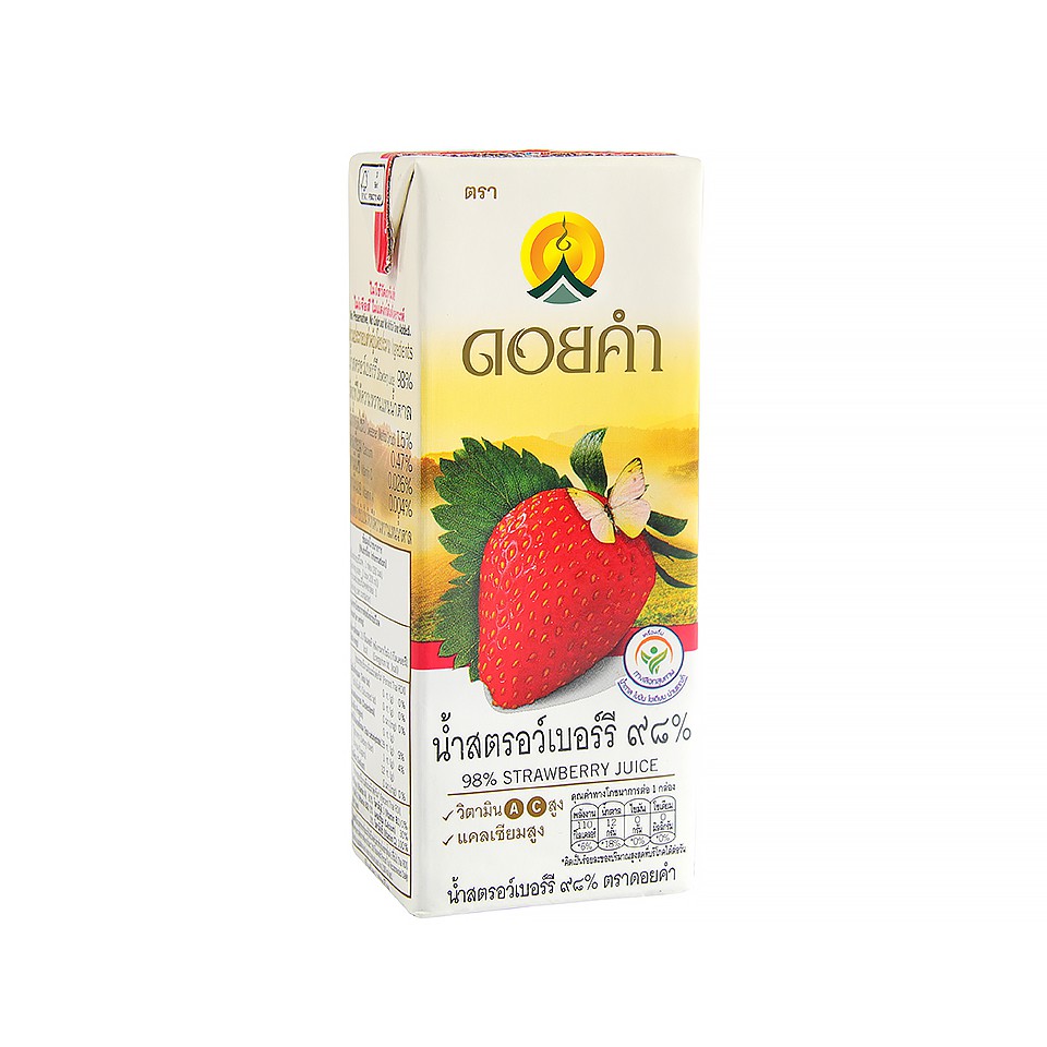 ดอยคำ น้ำสตรอว์เบอร์รี ๙๘ 200 มล 36 กล่อง Doikhamofficial Thaipick