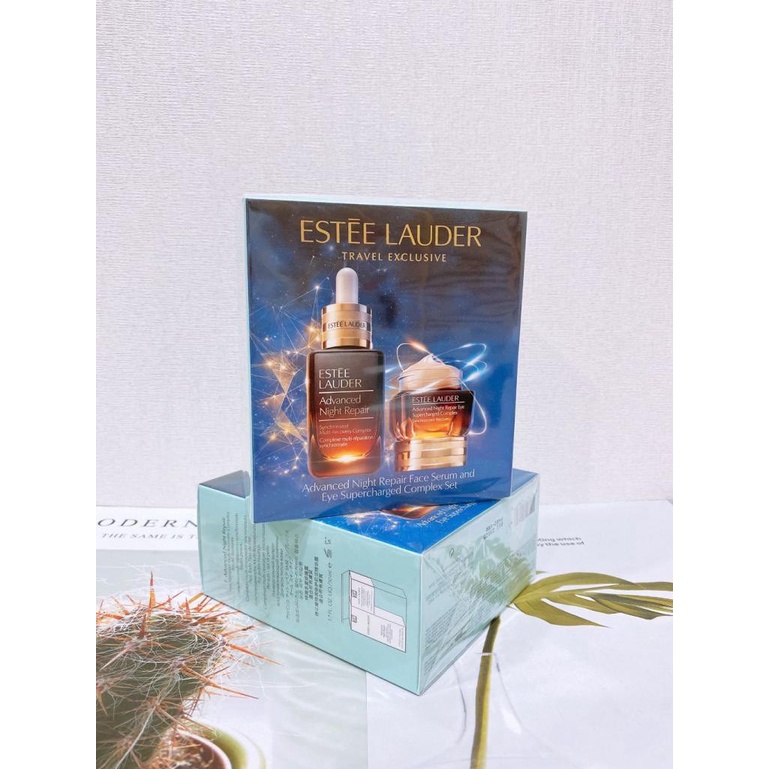Estee Lauder ANR Face Serum and Eye Supercharged Complex Set | Shopee ...