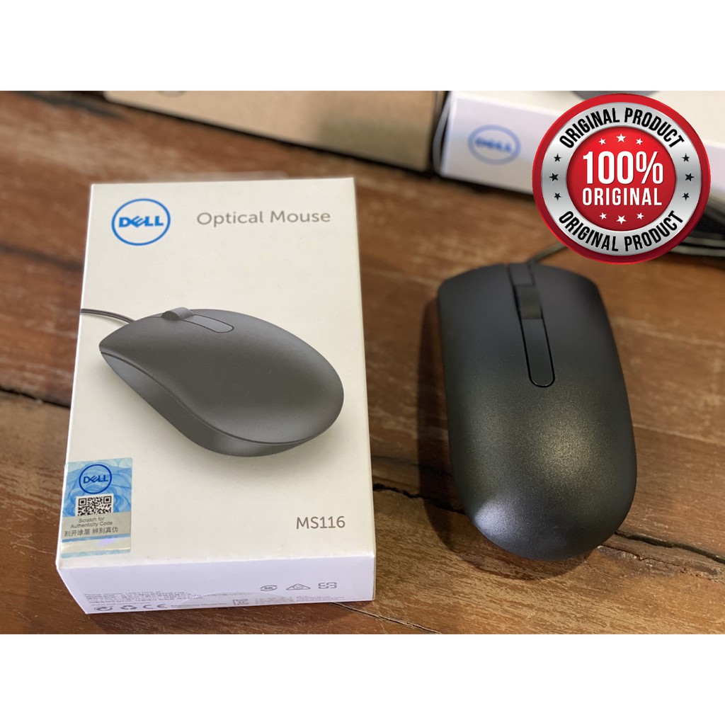 Dell Optical Mouse- MS116 ( BLACK) Original!! พร้อมกล่อง ของแท้100% ...