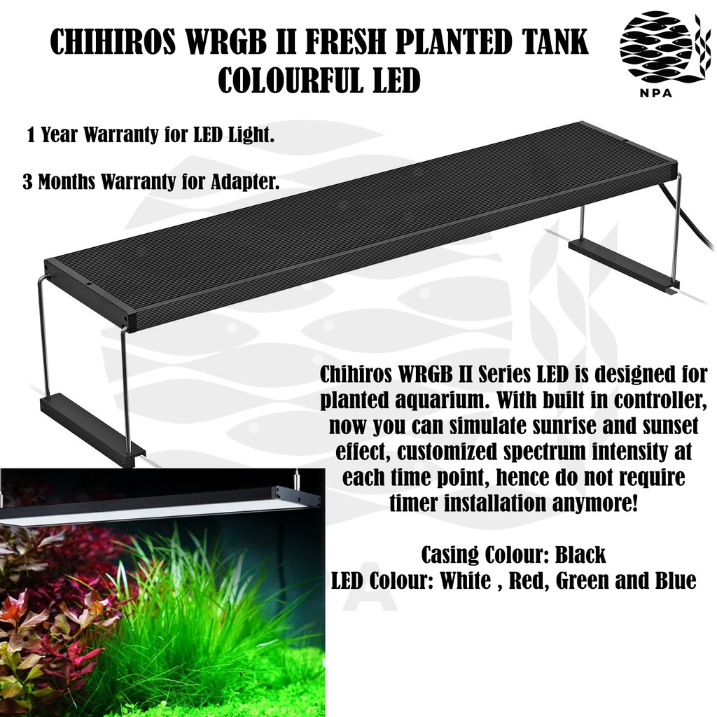 Chihiros WRGB II โคมไฟตู้ปลา-ไม้น้ำ สั่งงานผ่านแอพได้ WRGB2 Led WRGB 2 ...