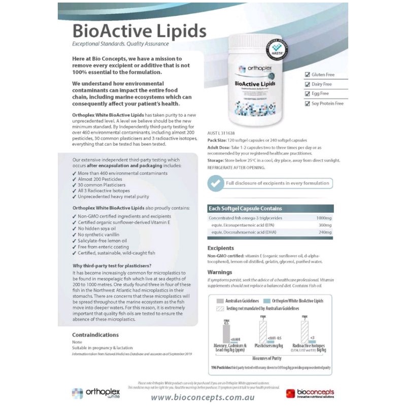 BioActive Lipids Fish Oil 1000 mg 120 softgel ไร้กลิ่นคาว กลิ่นส้มทาน ...