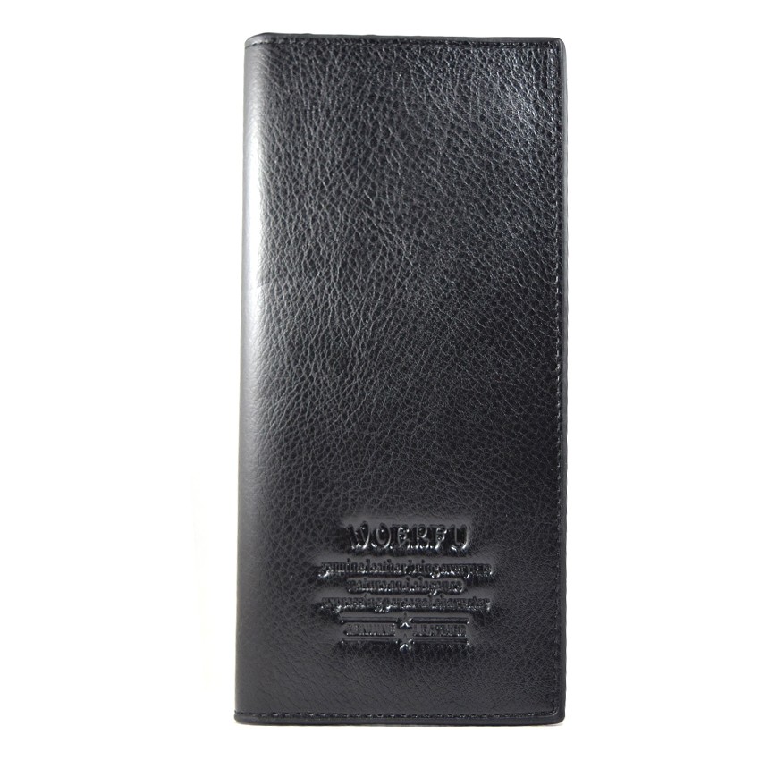 (พร้อมส่ง)กระเป๋าสตางค์ผู้ชายทรงยาวหนัง WOERFU 2 พับ Black | Shopee ...