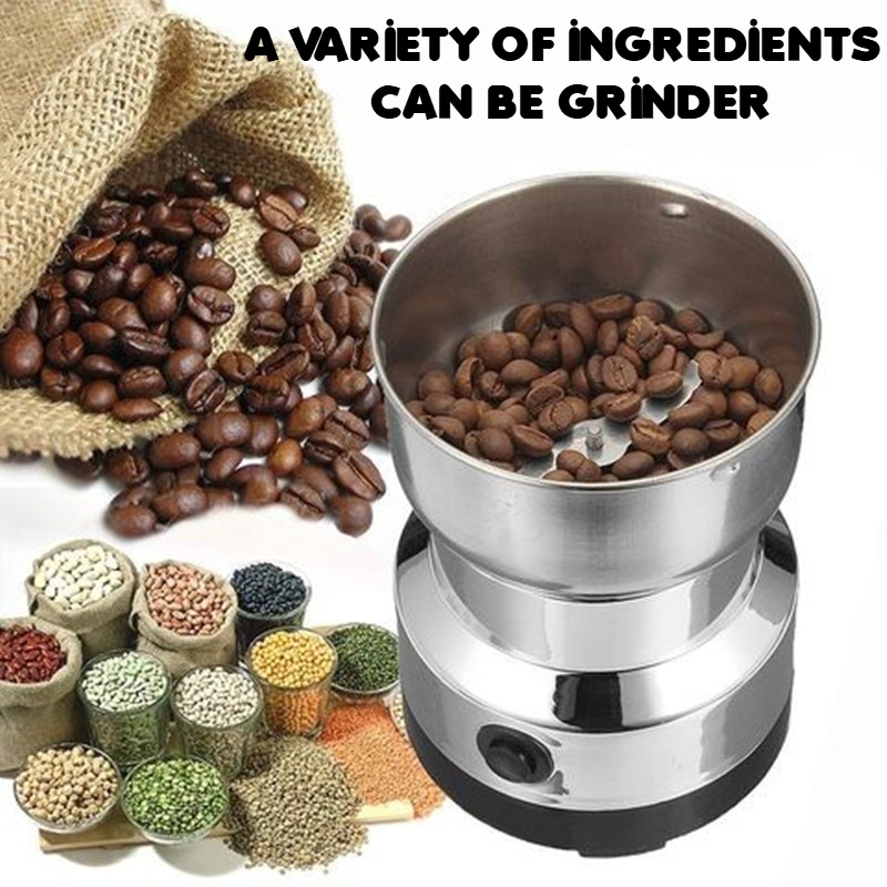 High Power Electric Stainless Steel Coffee Bean Grinder Home Grinding ...