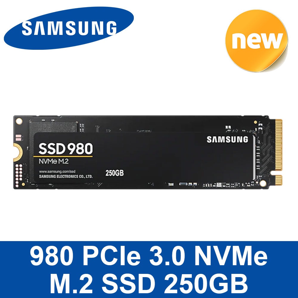 SAMSUNG 980 PCle 3.0 NVMe M.2 SSD MZ-V8V250BW 250GB Hard Drive Memory ...