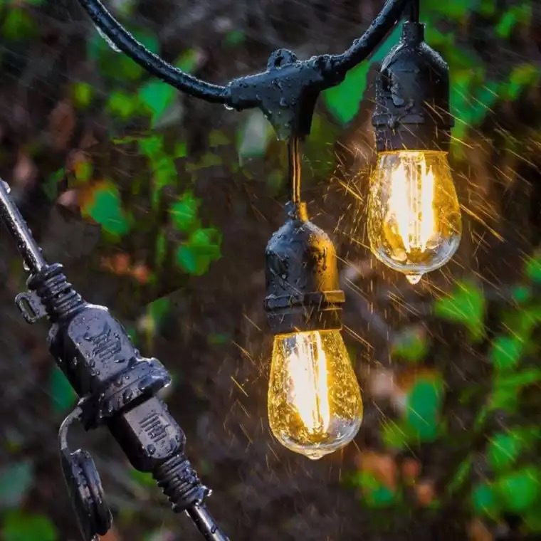 กระแสน้ำS14 LED String Lights E27 Retro Edison Filament Bulb Outdoor ...