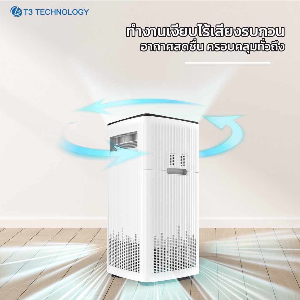 T3 Smart Air Purifier A5 เครื่องฟอกอากาศ รุ่น A5 ไม่จำเป็นต้องเปลี่ยนไส้กรองตลอดอายุการใช้งาน ...