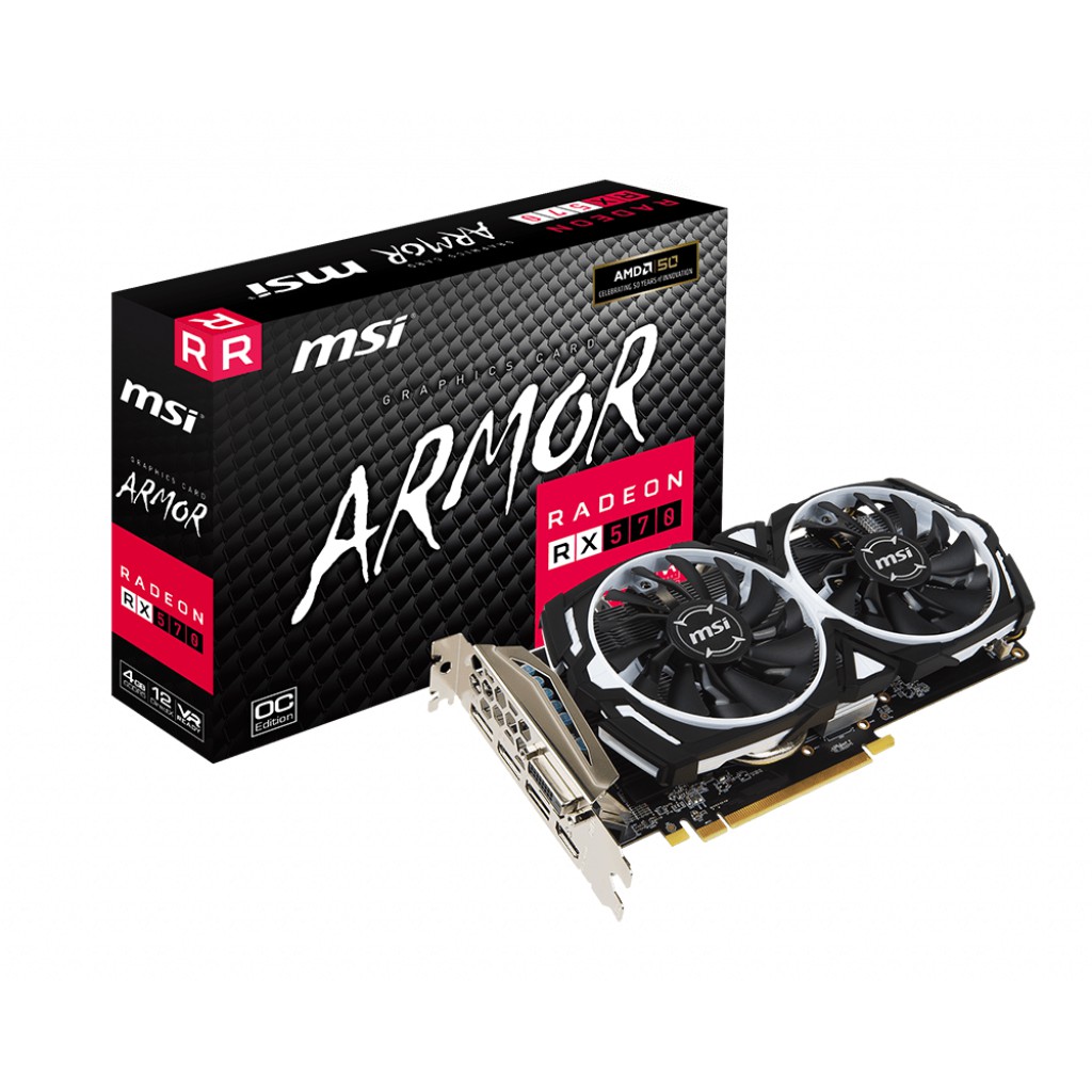 MSI Radeon RX 570 ARMOR 4GB 8GB 8GT OC สินค้าใหม่ ประกัน3ปี # RX 570 ...