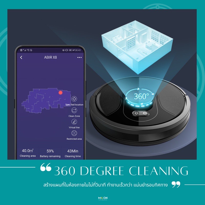 Fullset Abir X8 Smart Robot - cayennenoi - ThaiPick