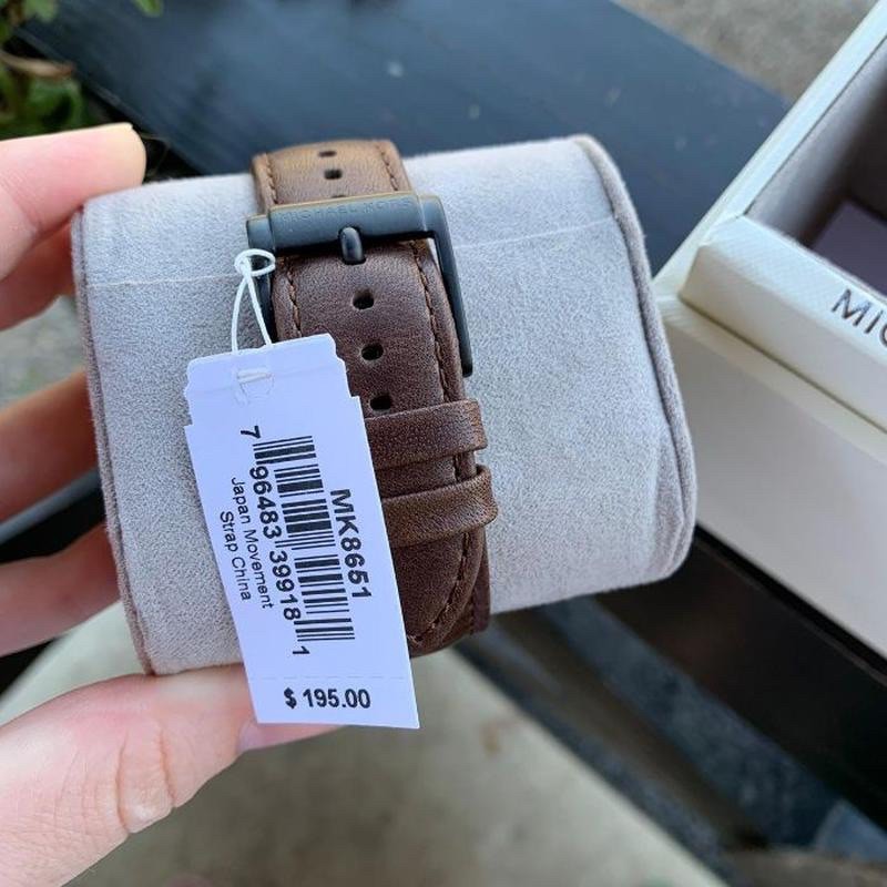 (ผ่อน0%) นาฬิกา Michael Kors Vonn Leather Watch MK8651 สายหนัง สีน้ำตาล ...