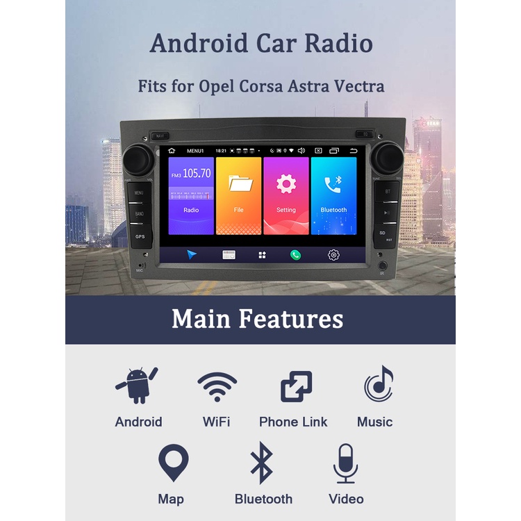 AUTOTOP Opel Android Car Multimedia Player 2 Din Android 10 Opel DVD ...