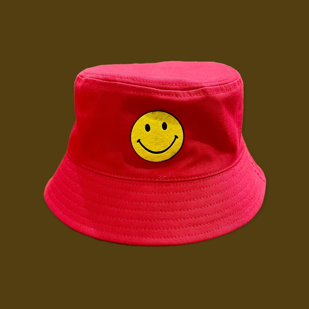 BucketSmile หมวกเด็ก หมวกลายอมยิ้ม หมวกสีล้วน CapHat หมวกแฟชั่น สไตล์ ...