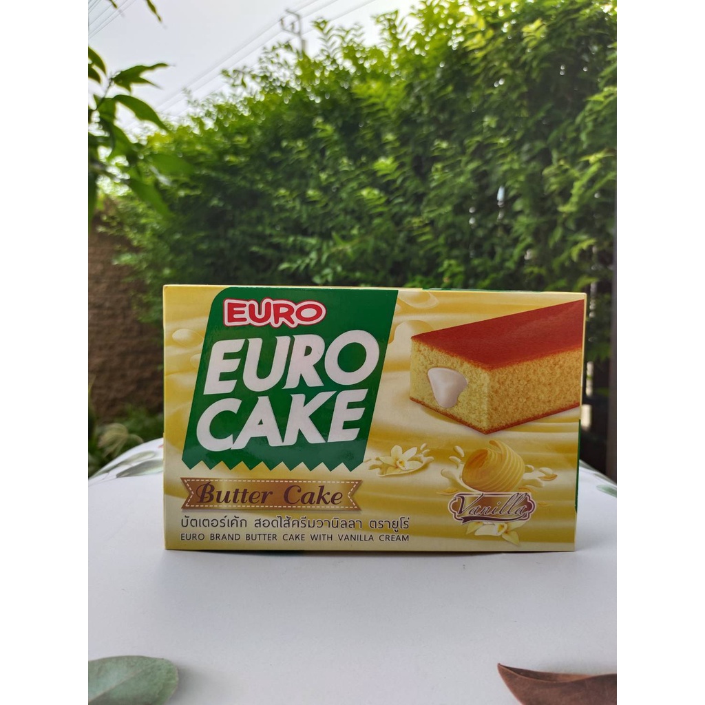 EURO CAKE Butter Cakeยูโร่เค้ก บัตเตอร์เค้กสอดไส้ครีมวานิลลา ขนาด 12 ...