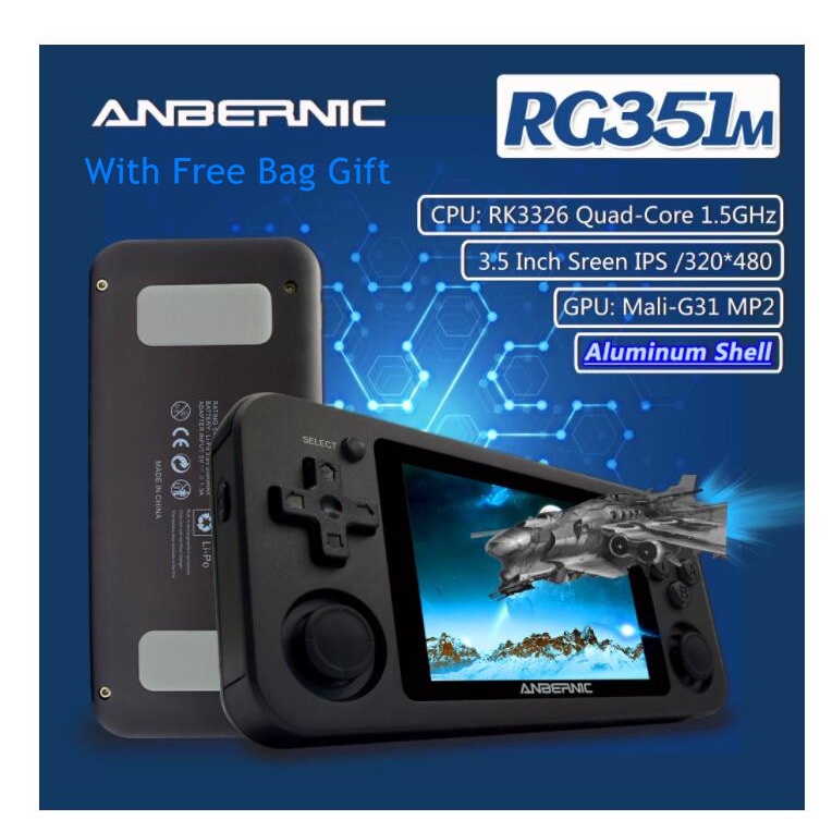 ANBERNIC RG351M Wifi PS1 Retro GAME Console 128G 10000 Games RG351P ...