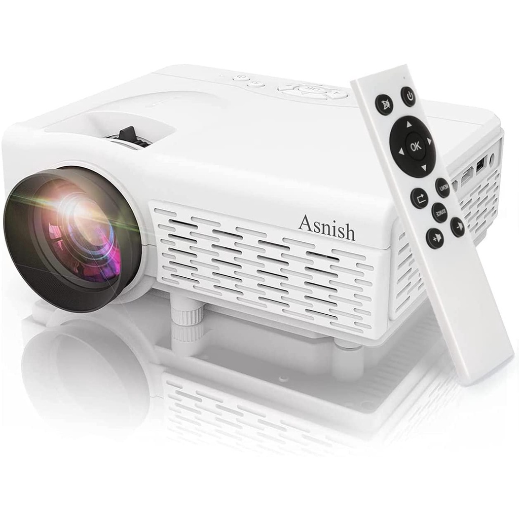 Mini Projector, Asnish Portable Bluetooth Projector Home Theater with ...