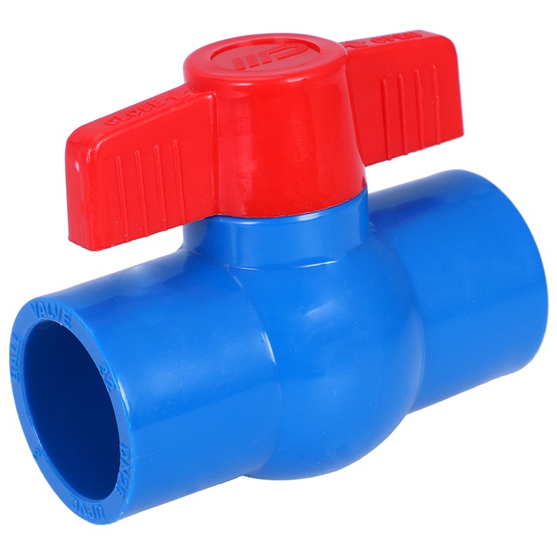 Slip Full Port Red Handle Lever U-PVC Ball Valve Blue - sugarp.th ...