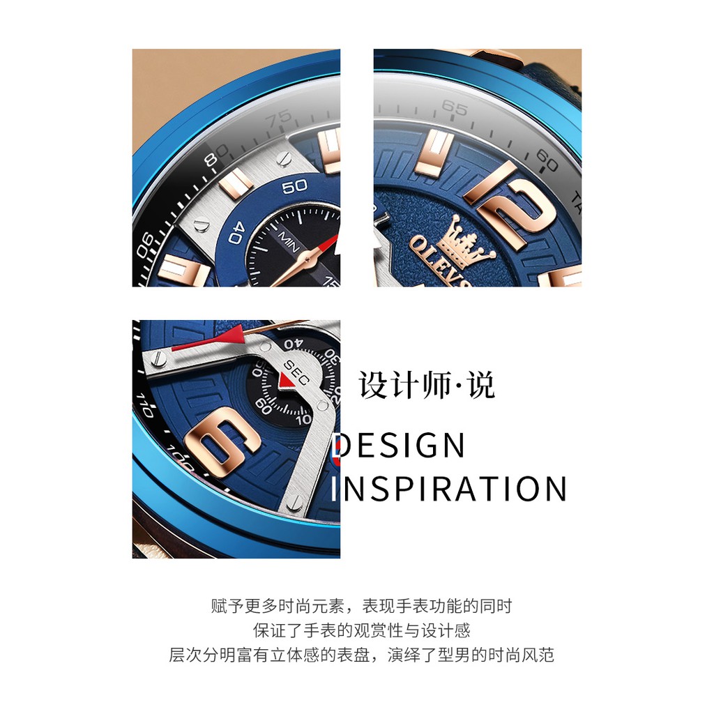 2021ใหม่สวิสนาฬิกาแบรนด์เนมผู้ชายนาฬิกาควอทซ์ชายหน้าปัดใหญ่กันน้ำ ...