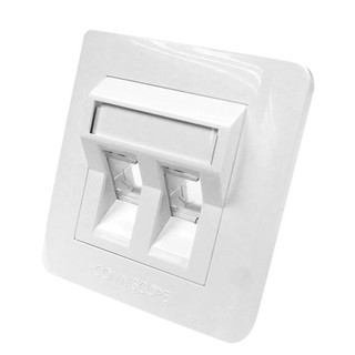 2 Hole RJ45 RJ11 Modular Jack AMP Commscope Dual Port Faceplate Kit ...