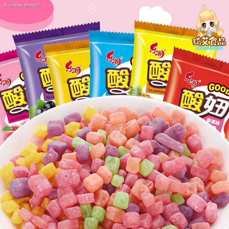 ขนม อาหารว่าง Lechao sour girl gummy fruit candy multi-taste children ...