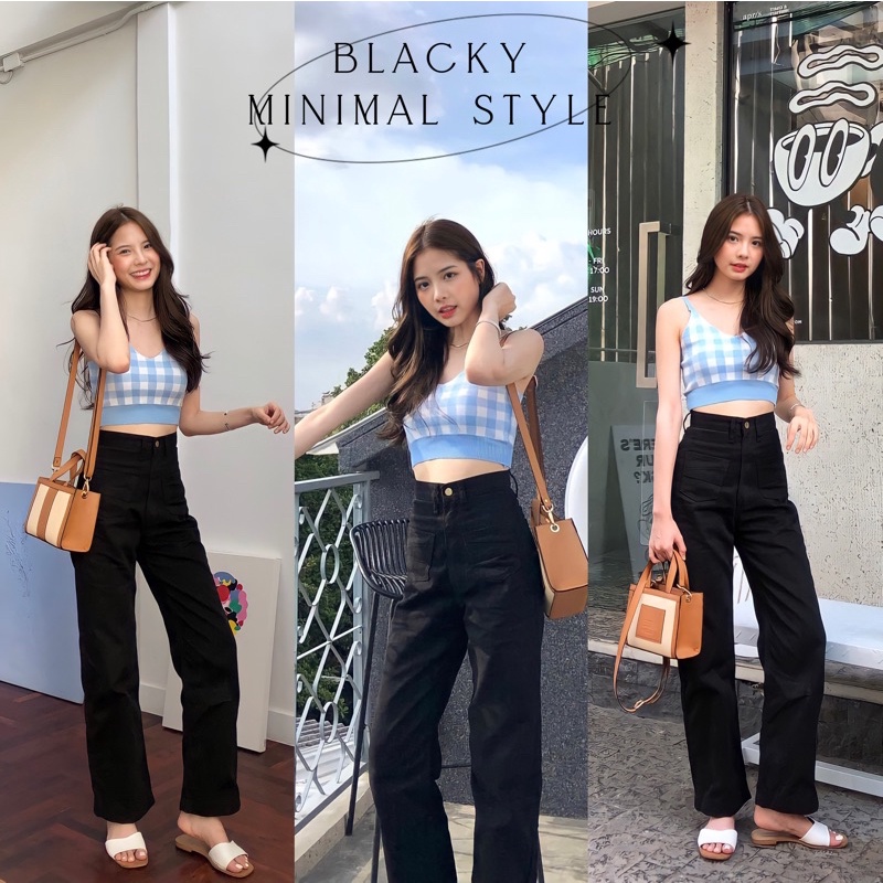 Blacky minimal style (พร้อมส่ง ไม่ต้องรอพรี] | Shopee Thailand