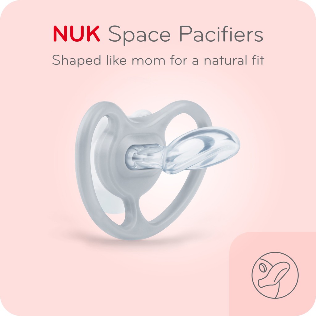 NUK Space Orthodontic Pacifiers Soother 0-6 Months 2pcspack dhbv ...