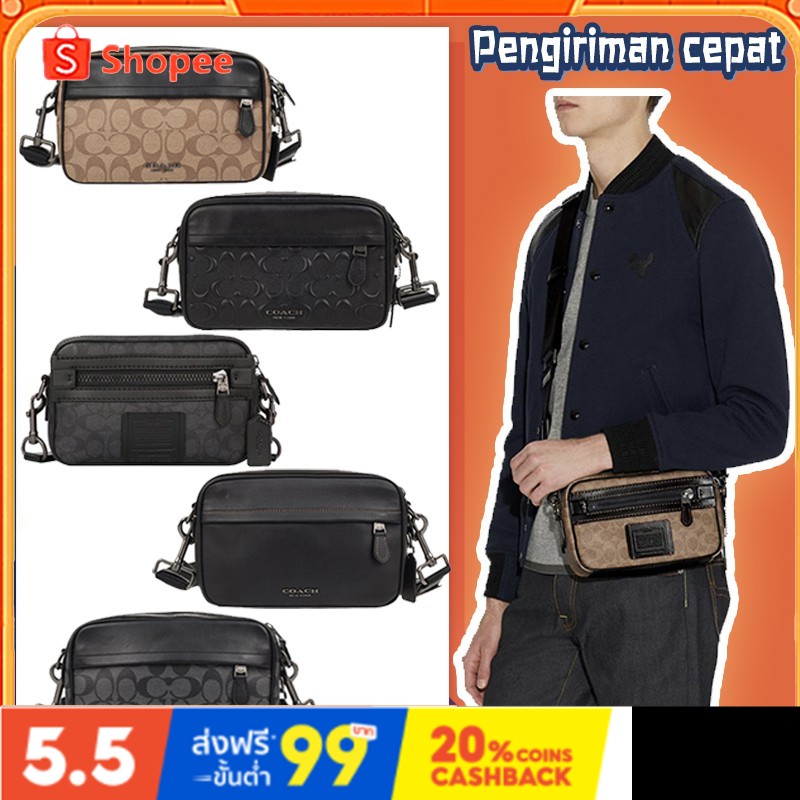 Spot กระเป๋าสะพาย Coach ของแท้ 100% / กระเป๋าสะพายข้างผู้ชาย F39946 ...