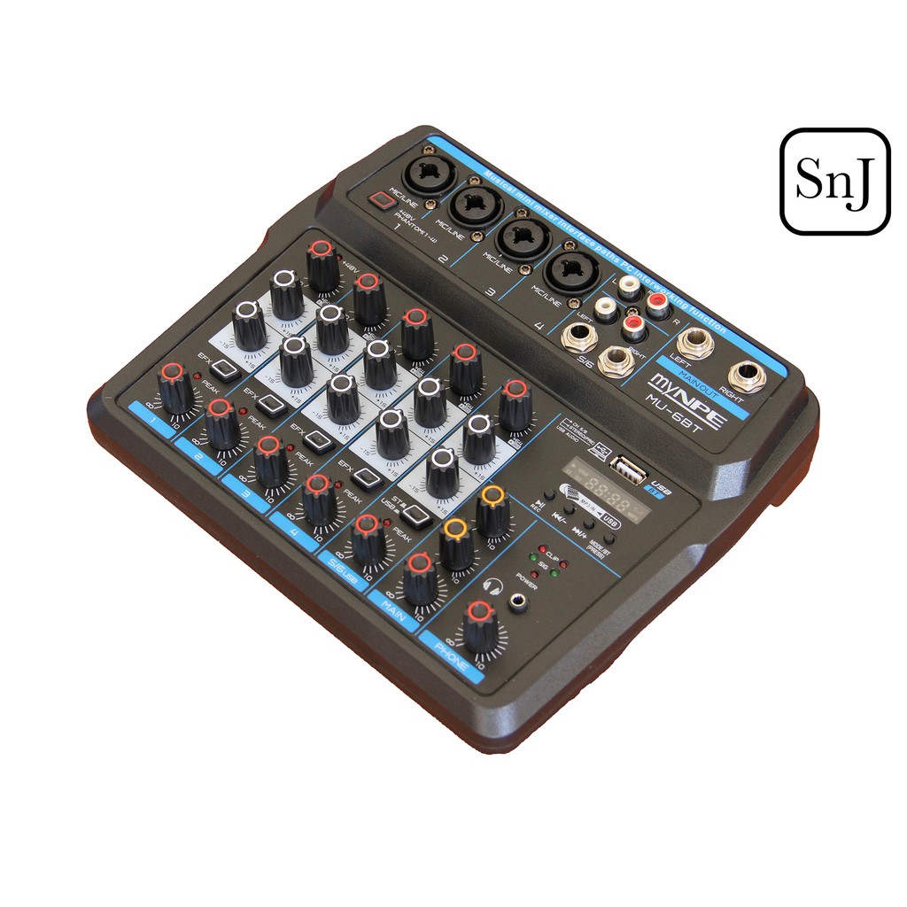 มิกเซอร์ คุณภาพดี 6 ช่อง MyNPE รุ่น MU6BT - snj.e - ThaiPick