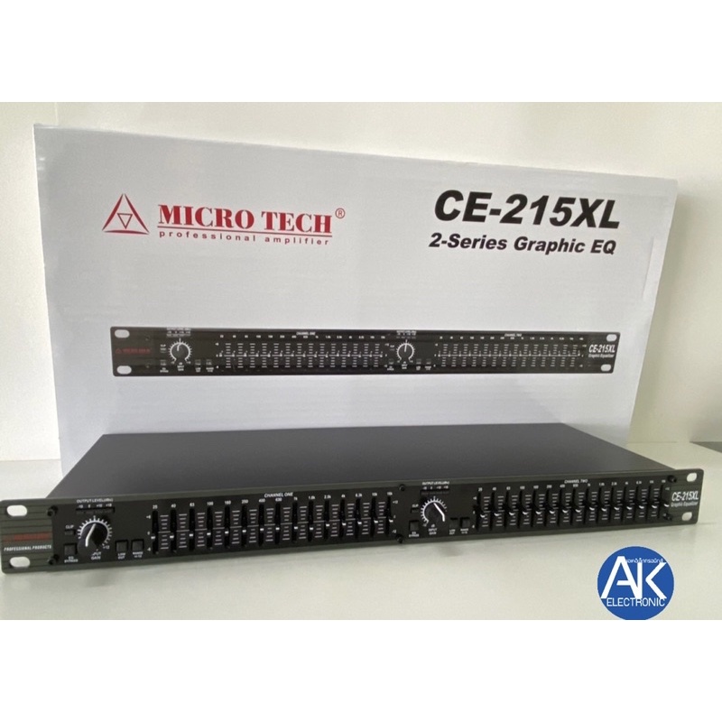EQ อีคิว EQUALIZER MICROTECH CE-215XL 15 band x2 อิควอไรเซอร์ ปรับแต่งเสียง เครื่องเสียง คาราโอ ...