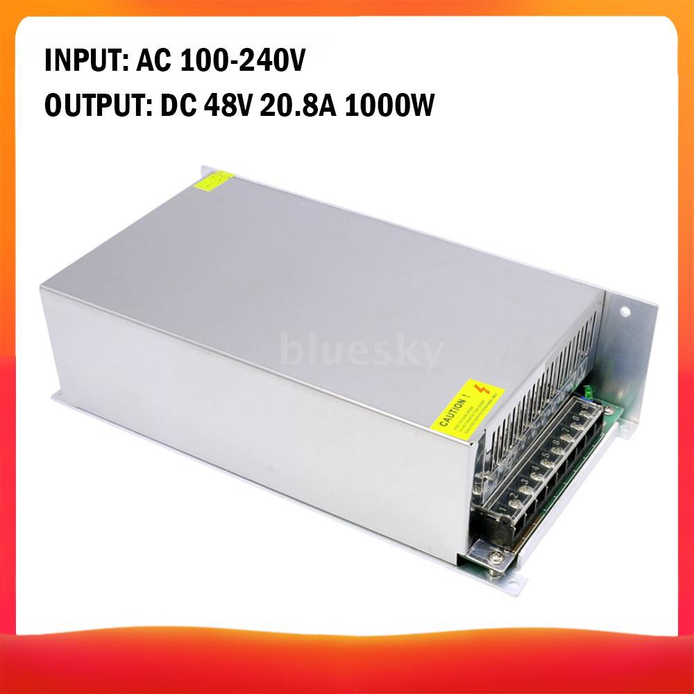 SKY AC 100-240V to DC 48V 20.8A 1000W Voltage Transformer Regulated Switching Power-Supplys ...