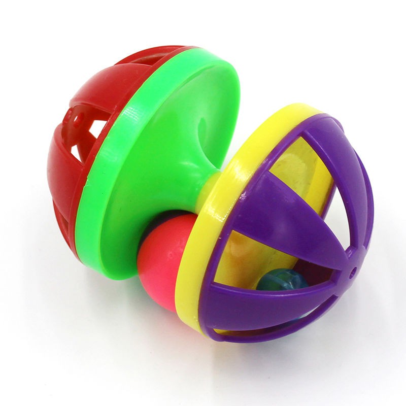 ☂ New Pet Toy Ball Cat Rolling Bell Sounding Kitten and Dog Turntable ...