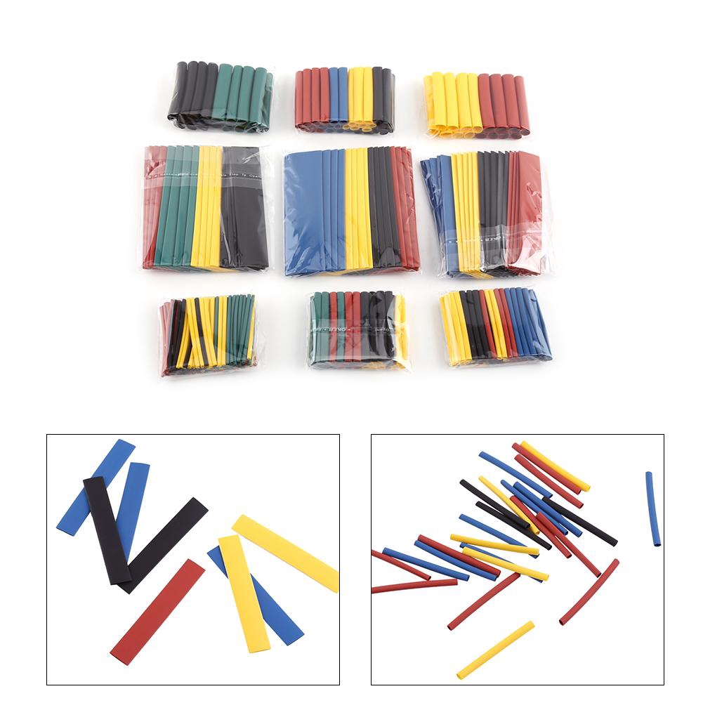 328pcs Mixed Color 21 Shrink Wrap Sleeves Tubing Tube Sleeving Wire ...
