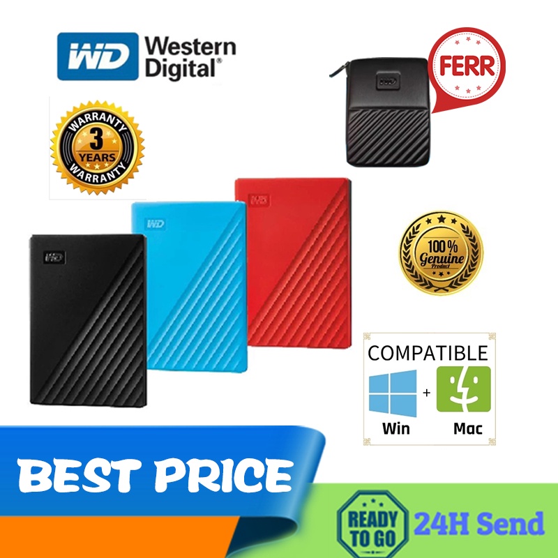 Orig [1TB / 2TB] WD WESTERN DIGITAL USB3.0 MY PASSPORT PORTABLE STORAGE ...