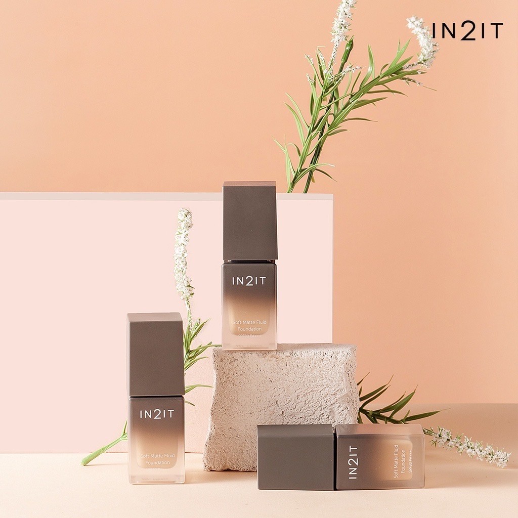ถูกแท้ IN2IT Soft Matte Fluid Foundation SPF30 PA(SMQ) ครีมรองพื้น ...