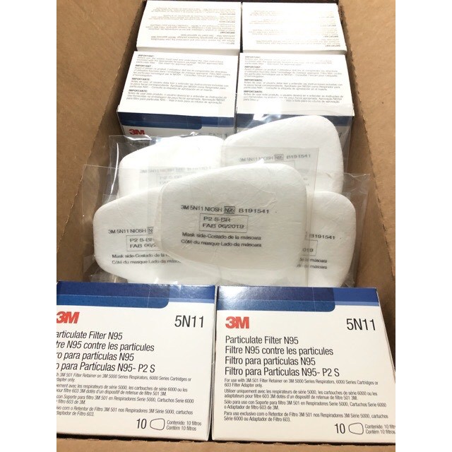 3เอ็ม แผ่นกรองฝุ่น มาตรฐาน N95 รุ่น 5N11 3M Particulate Filter 5N11 N95 ...